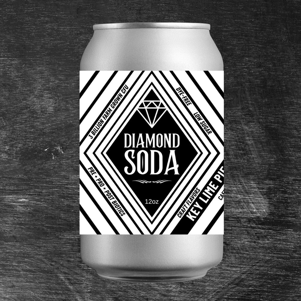 Diamond Soda ~ Pre + Pro + Post Biotics Mixed 12-pack | Blue Mountain Farm